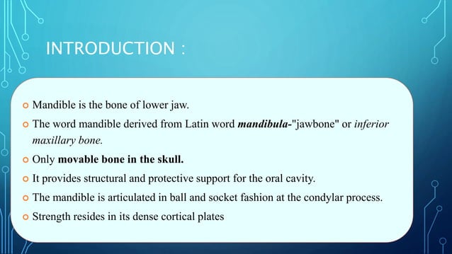 SURGICAL ANATOMY OF MANDIBLE.pptx | Bone and Joint Conditions | Diseases and Conditions