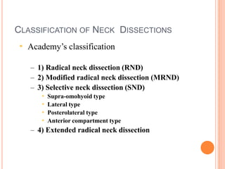 Surgical anatomy of neck and types of neck dissection | PPTX