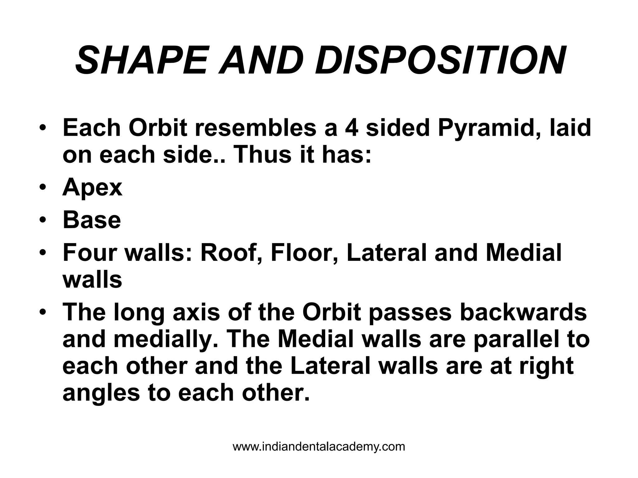Surgical anatomy of orbit 1 /certified fixed orthodontic courses by ...