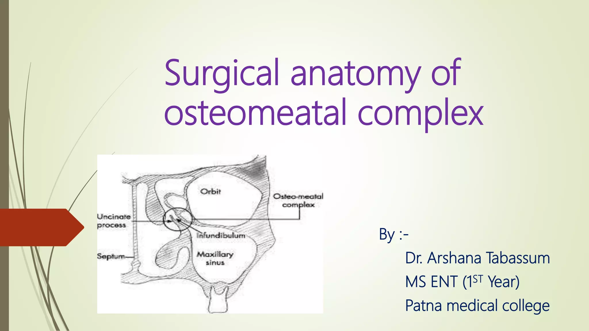 Surgical anatomy of osteomeatal complex | PPTX