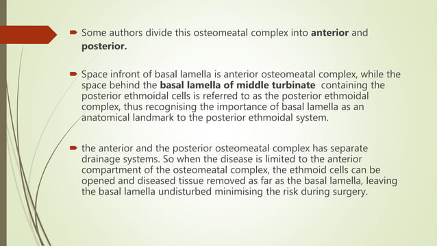 Surgical anatomy of osteomeatal complex | PPTX