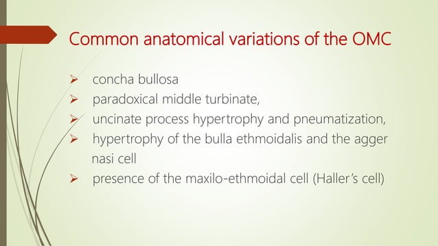 Surgical anatomy of osteomeatal complex | PPTX