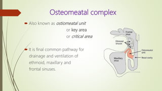 Surgical anatomy of osteomeatal complex | PPTX