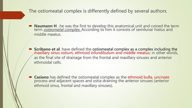 Surgical anatomy of osteomeatal complex | PPTX