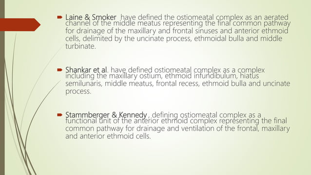 Surgical anatomy of osteomeatal complex | PPTX