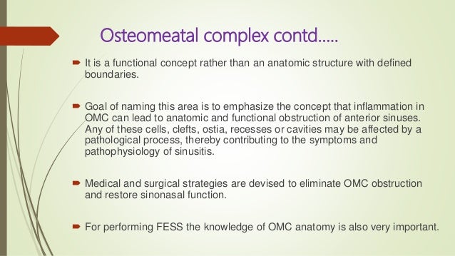 Surgical anatomy of osteomeatal complex