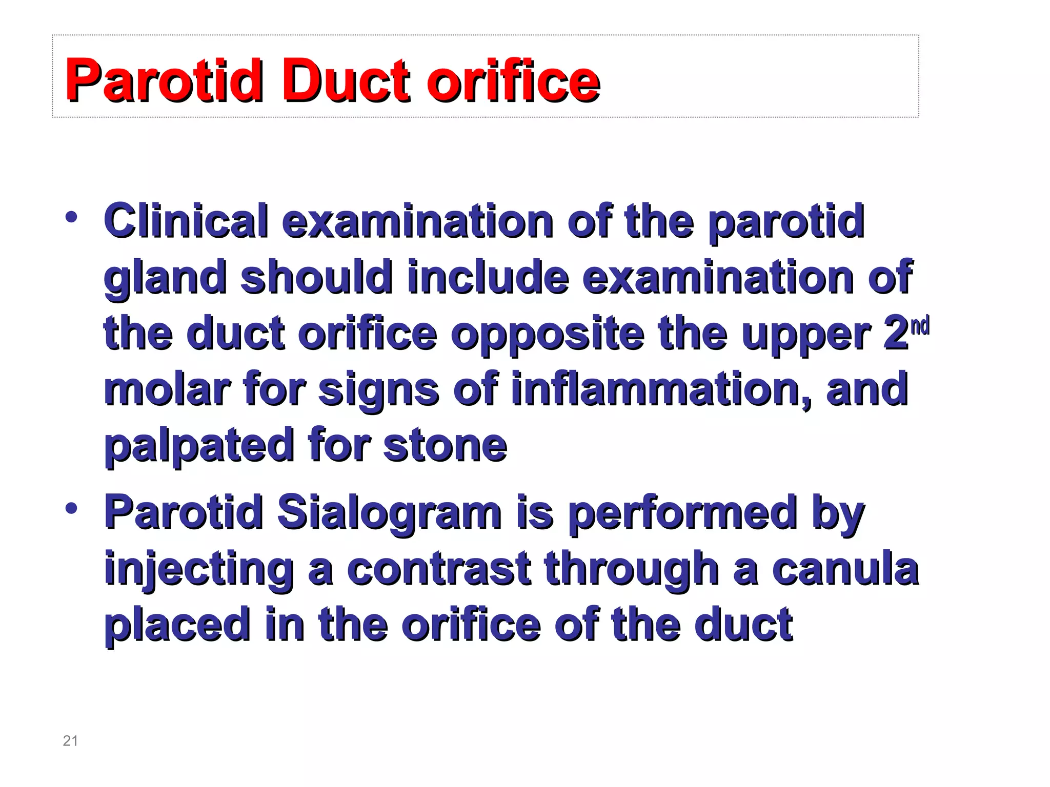 Surgical anatomy of salivary glands | PPT
