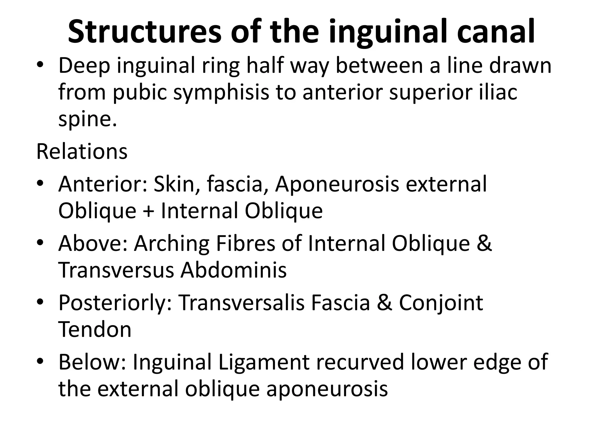 Surgical anatomy of the inguinal canal | PPTX