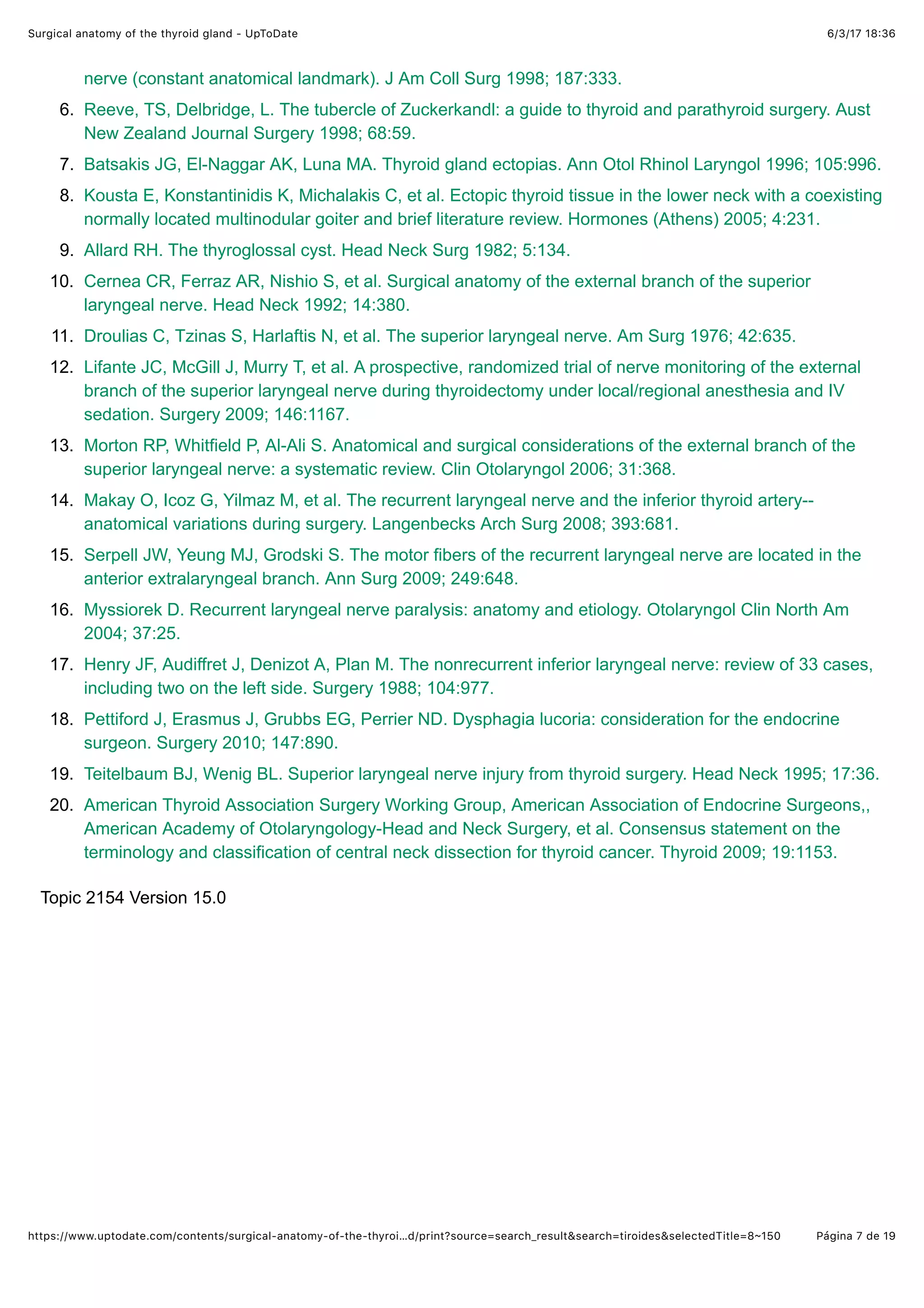 Surgical anatomy of the thyroid gland up todate | PDF
