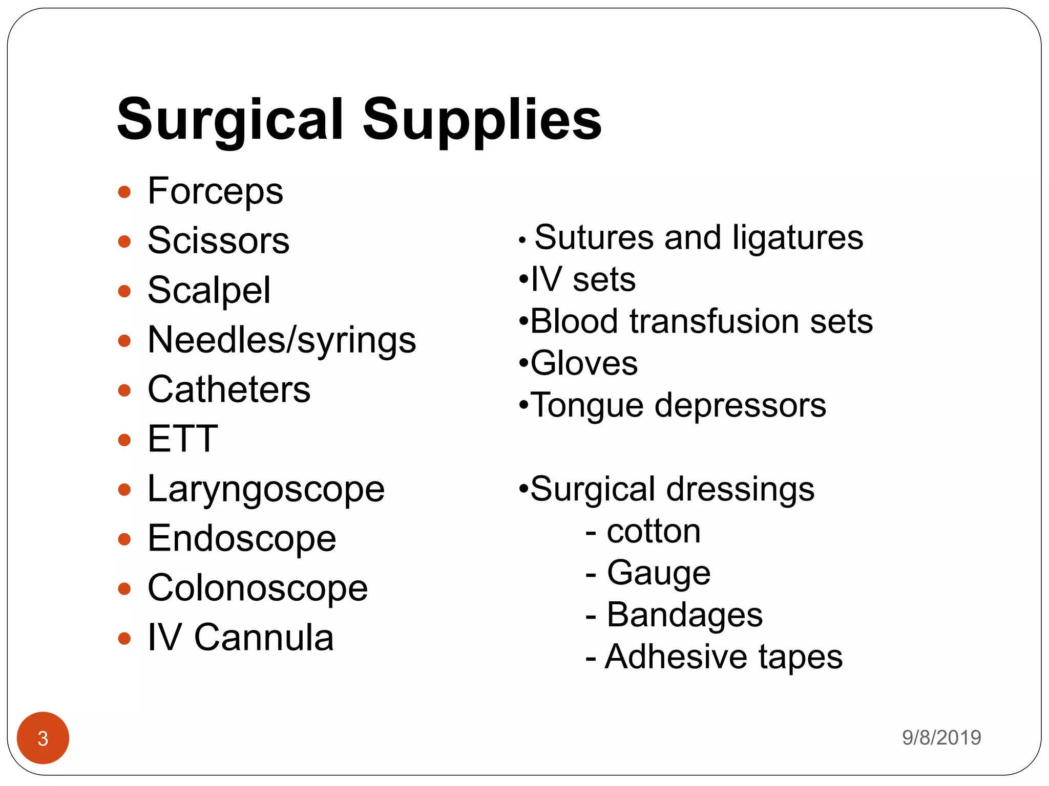 Surgical and medical devices | PPTX