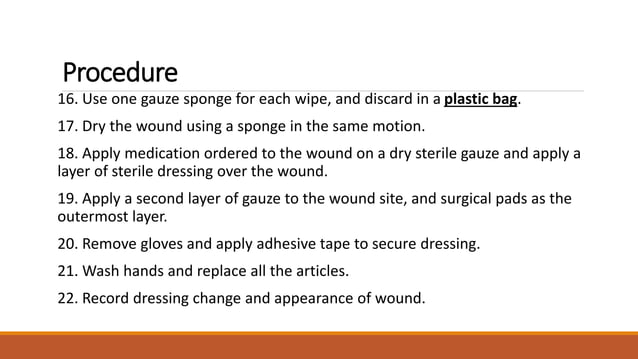 Care of Surgical Wound or Surgical Dressing | PPT