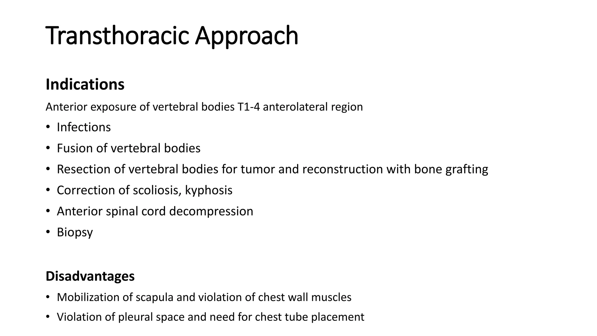 Surgical approach for thoracic and lumbosacral spine | PPTX