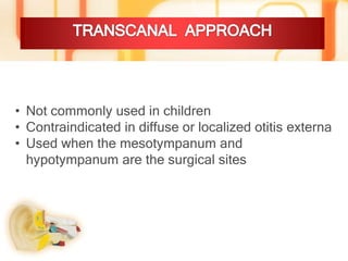 Surgical approach to middle ear,mastoid mamoon | PPTX