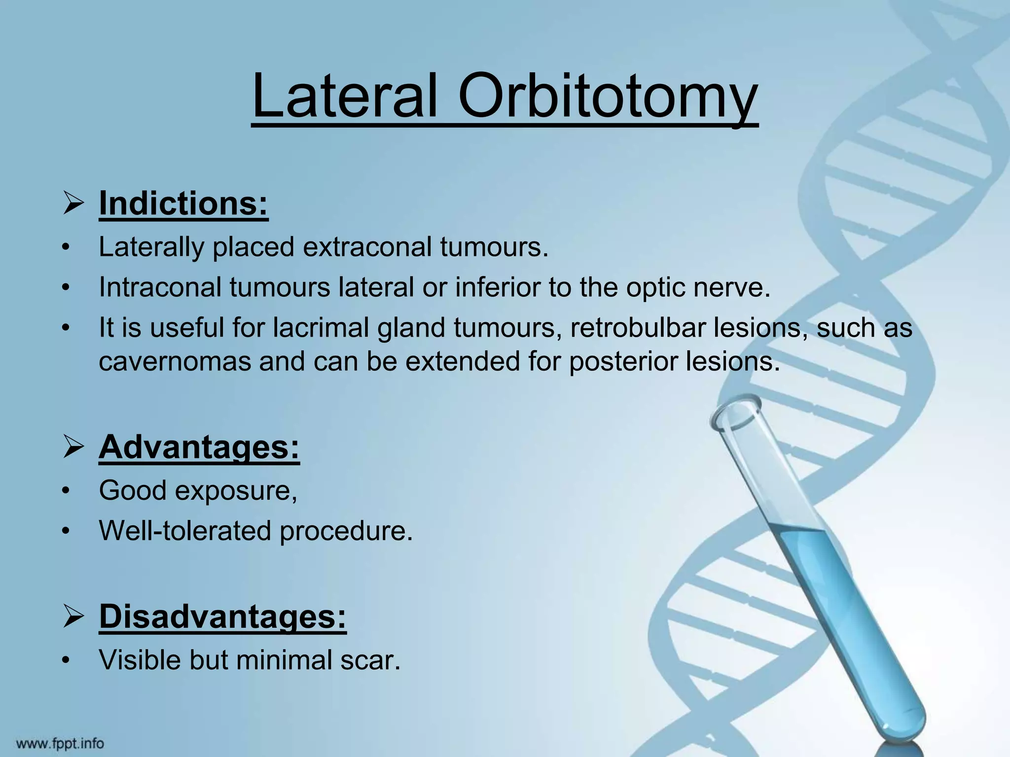 Surgical approach to orbital tumour | PPTX