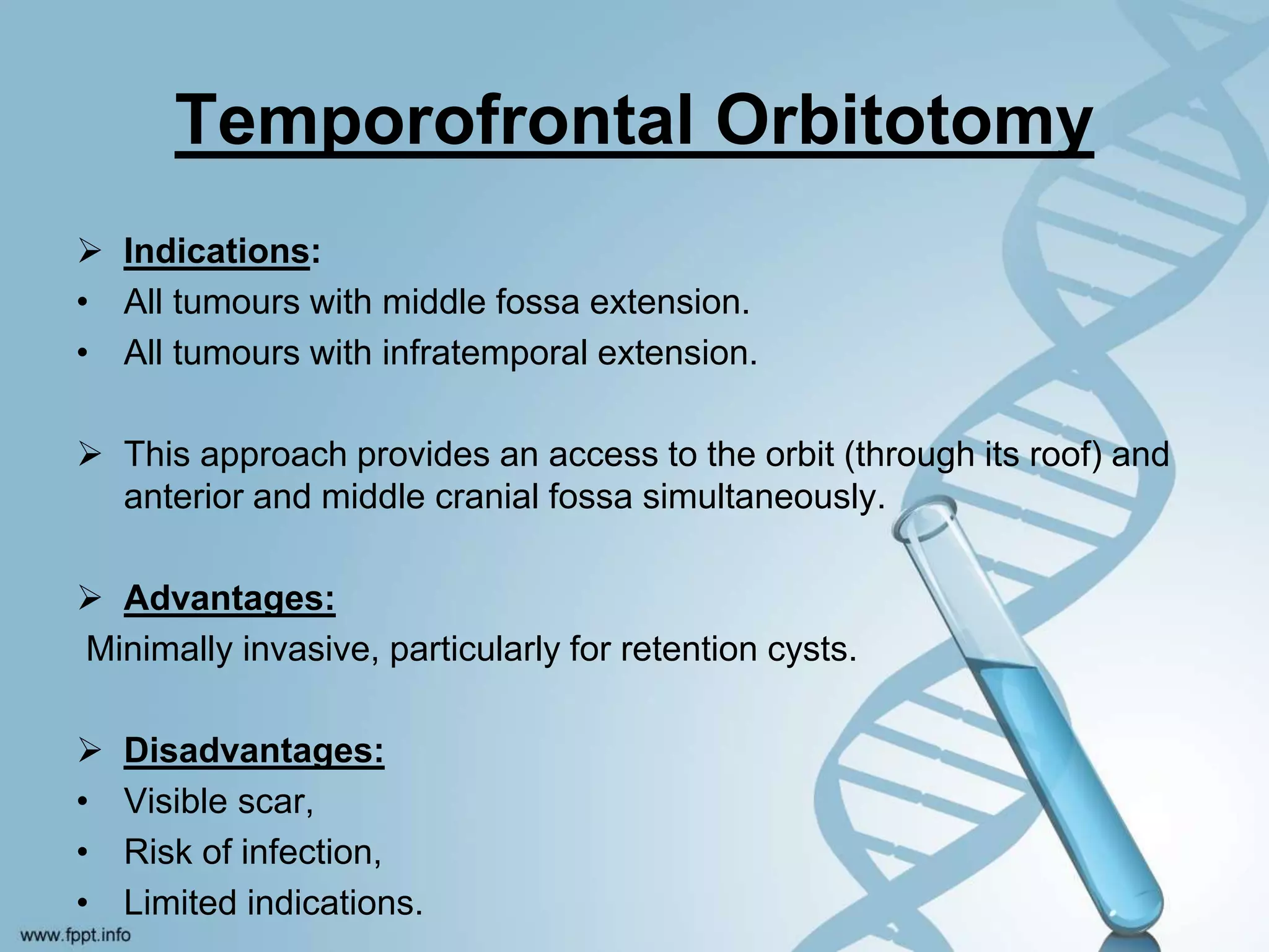 Surgical approach to orbital tumour | PPTX