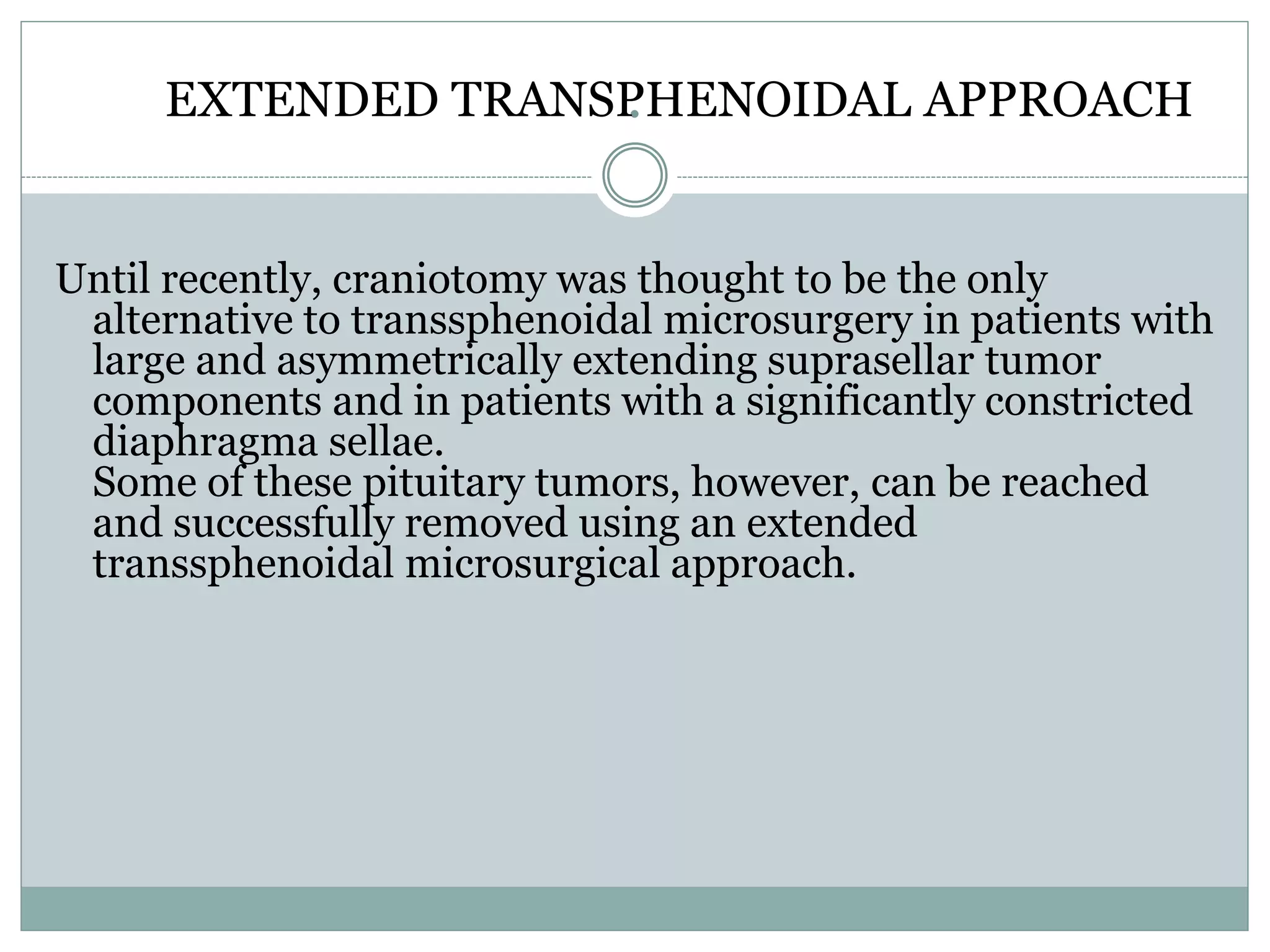 Surgical approach to pituitary adenoma | PDF