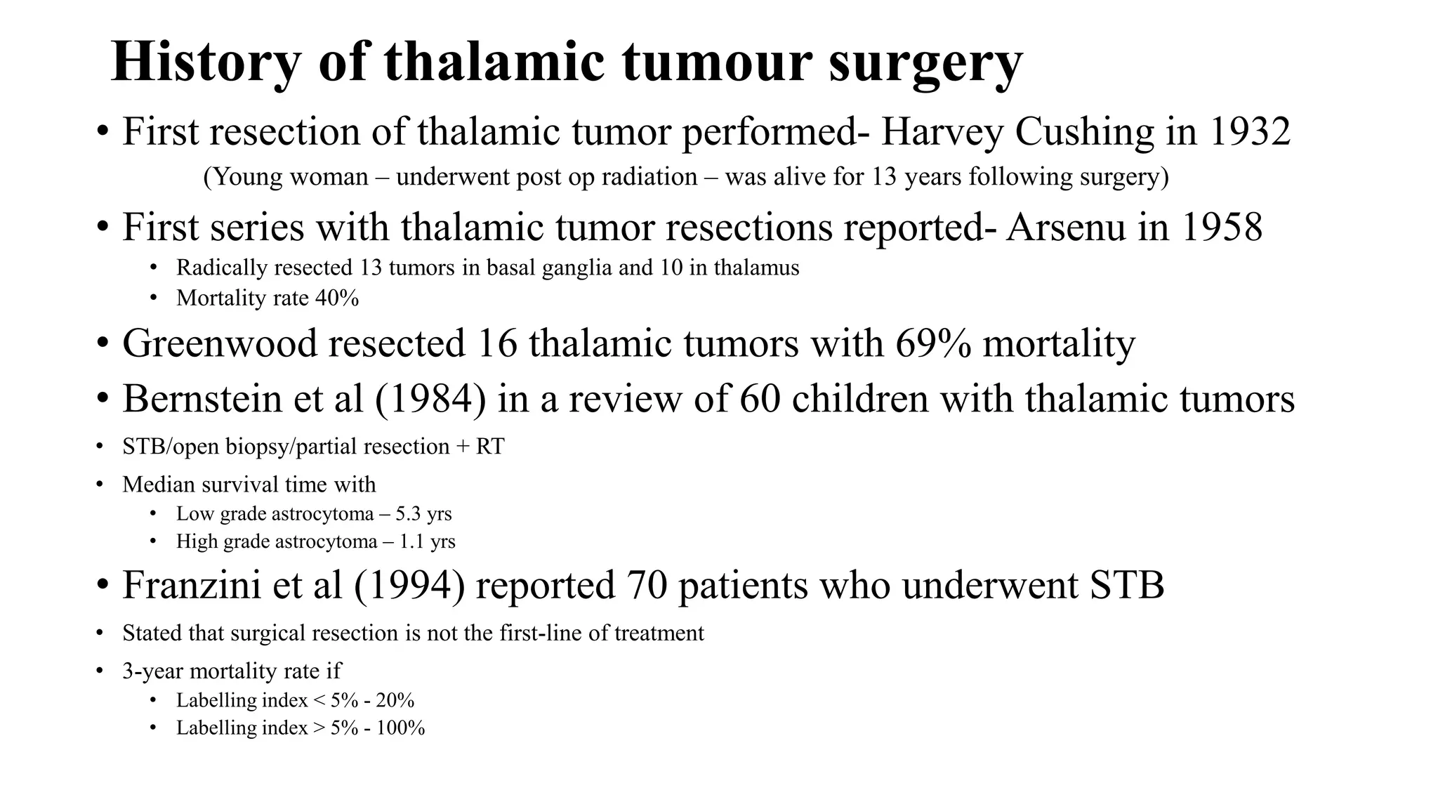 Surgical approach to thalamus | PPTX