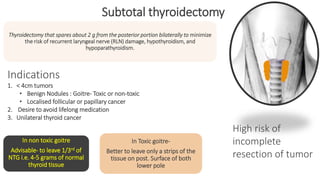 Surgical approach to thyroid and post operative care | PDF