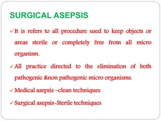 Surgical asepsis and bandaging | PPTX