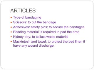 Surgical asepsis and bandaging | PPTX