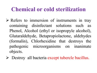 Surgical asepsis, sterilization and disinfection | PPTX