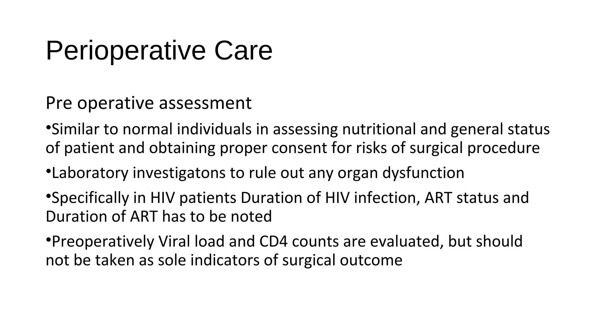 Surgical aspects of hiv | PPT