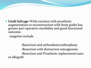 Surgical aspects of osteosarcoma | PPTX