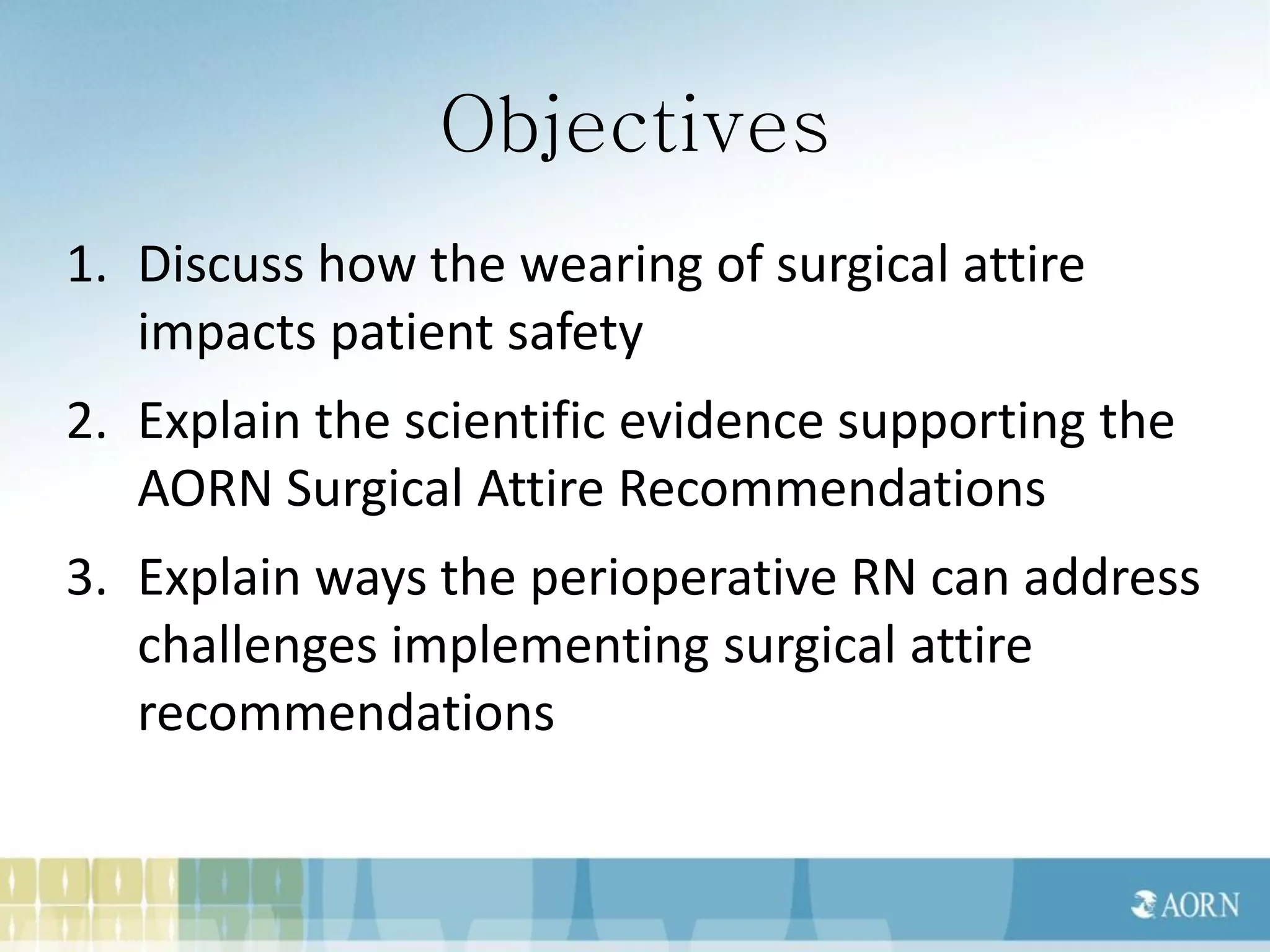Recommended Practices for Surgical Attire | PDF
