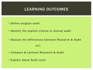 Surgical audit | PPTX