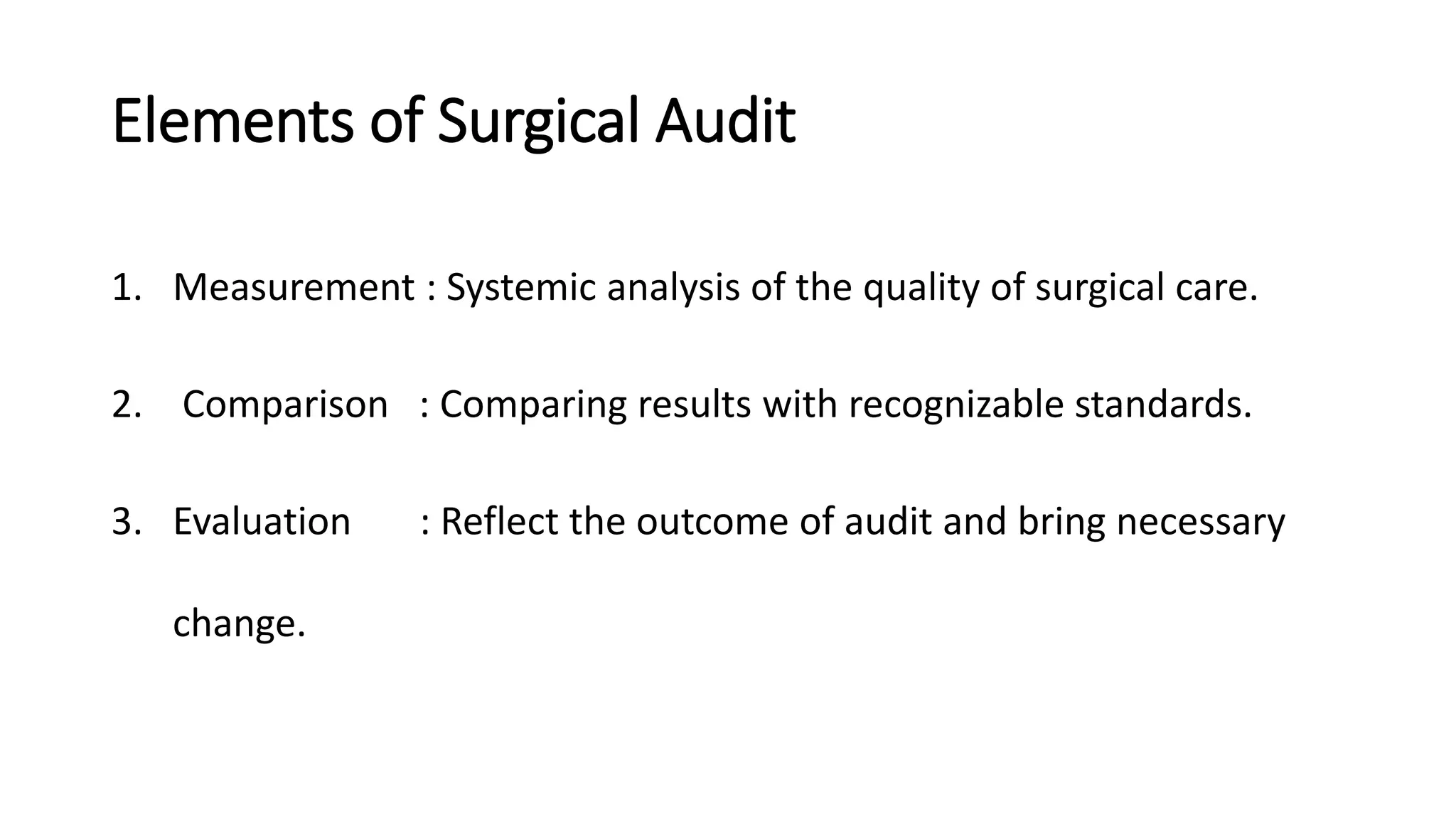Surgical audit | PPTX
