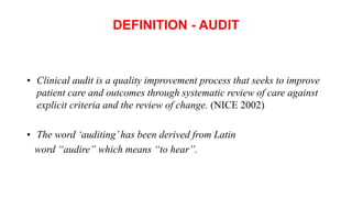 Surgical Audit & Research | PPTX