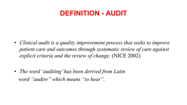 Surgical Audit & Research | PPTX