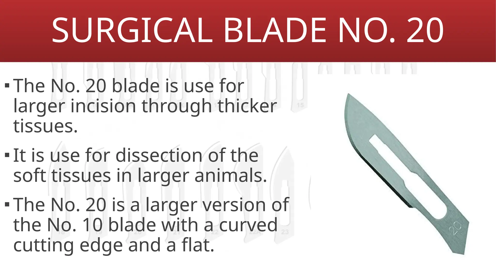 ALL TYPES SURGICAL BLADES SIZE AND USES. | PPTX