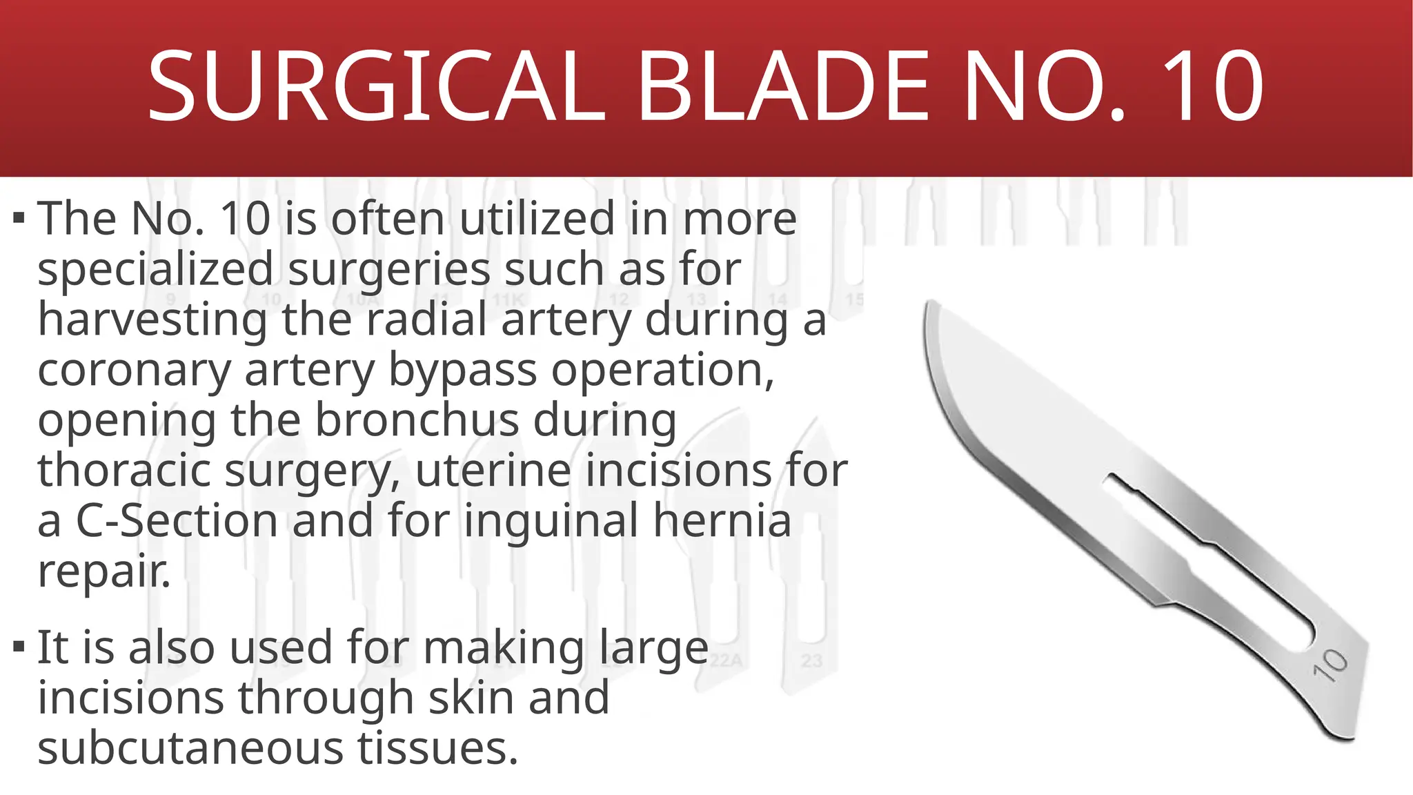ALL TYPES SURGICAL BLADES SIZE AND USES. | PPTX