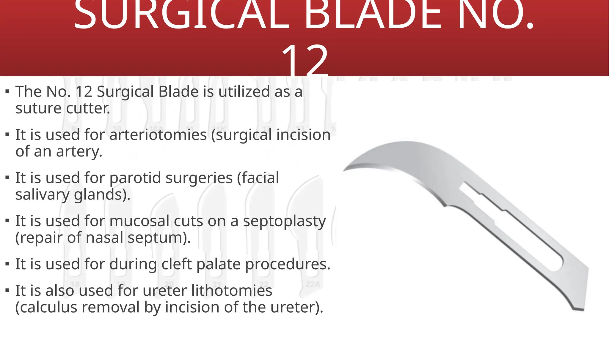 ALL TYPES SURGICAL BLADES SIZE AND USES. | PPTX