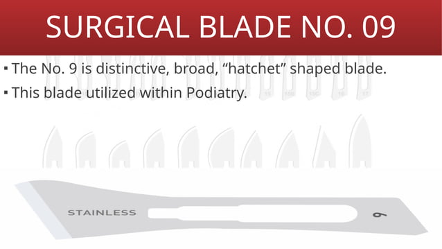 ALL TYPES SURGICAL BLADES SIZE AND USES. | PPTX