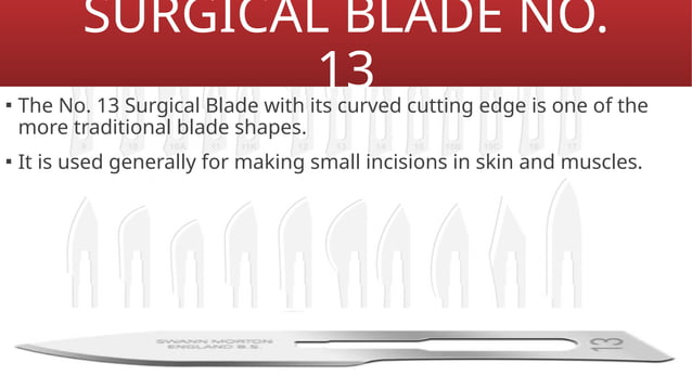 ALL TYPES SURGICAL BLADES SIZE AND USES. | PPTX