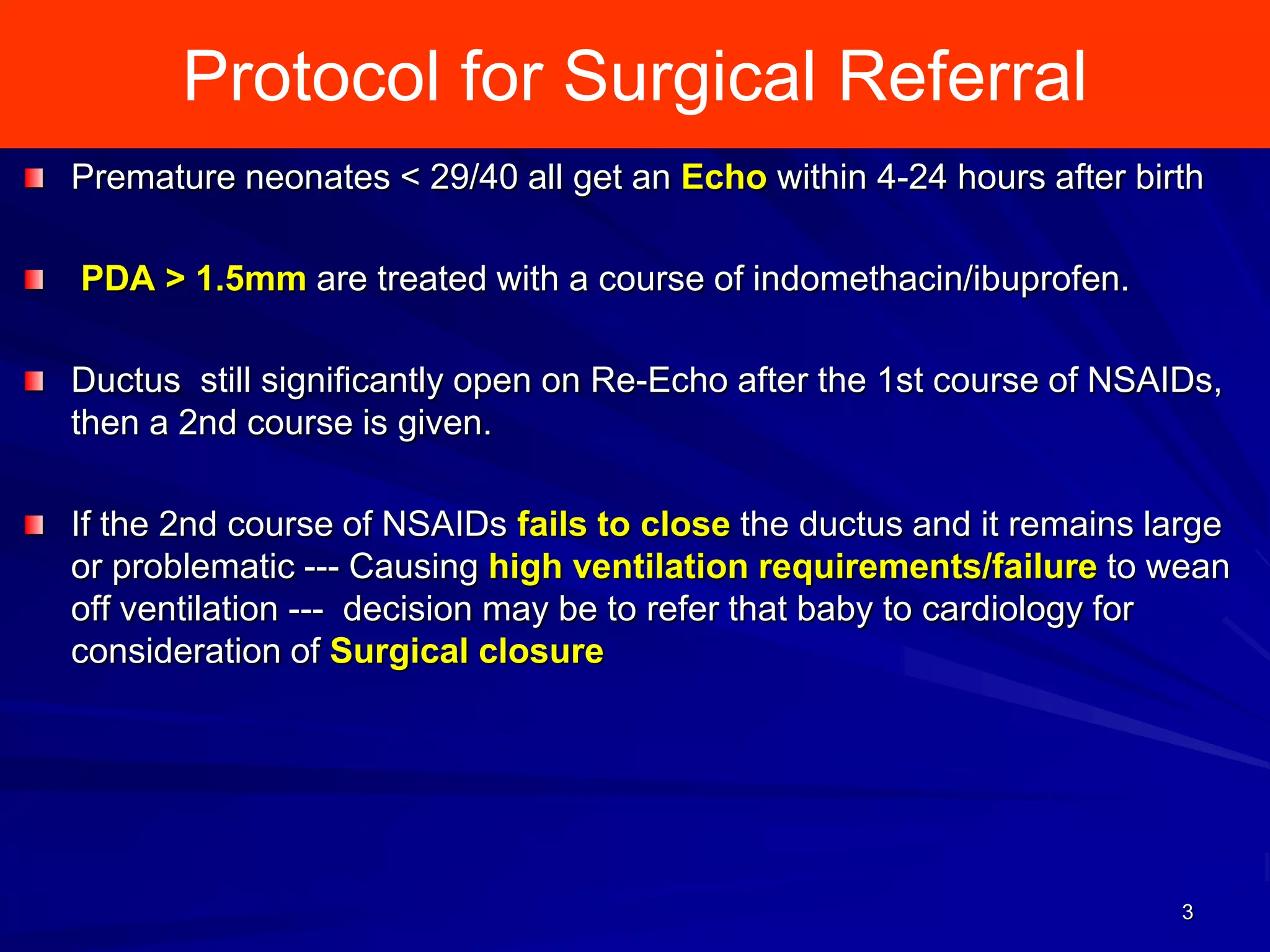 Surgical closure Neonatal PDA | PPTX