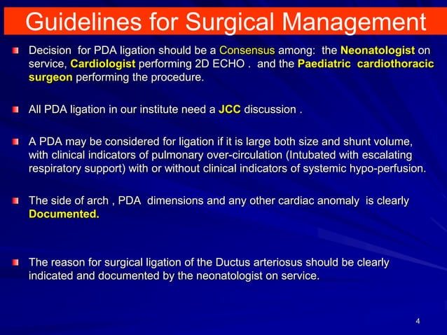 Surgical closure Neonatal PDA | PPTX | Heart and Cardiovascular ...