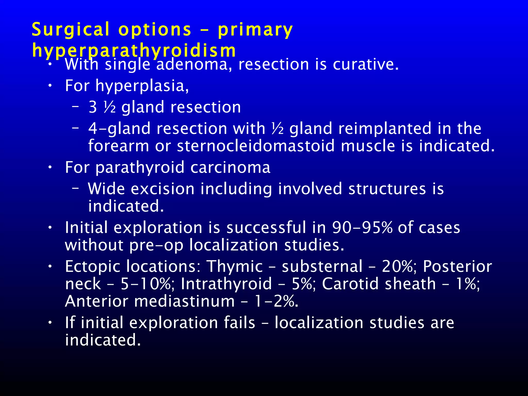 Surgical diseases of the parathyroid gland | PPT