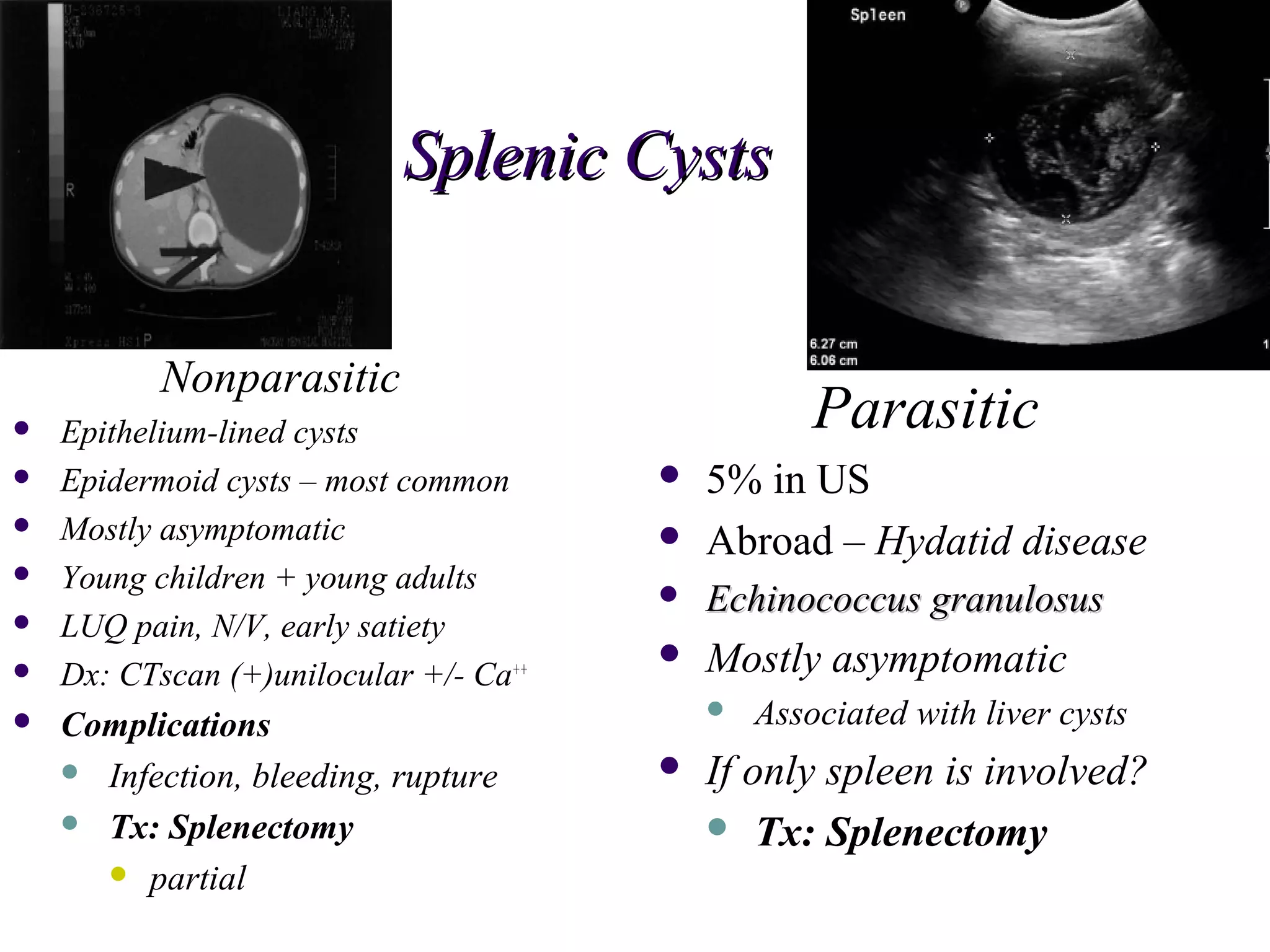 Surgical disorder of spleen --basheer oudah | PPT