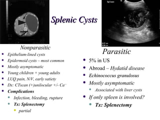 Surgical disorder of spleen --basheer oudah | PPT