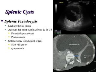 Surgical disorder of spleen --basheer oudah | PPT