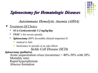 Surgical disorder of spleen --basheer oudah | PPT