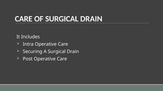 SURGICAL DRAINS PowerPoint presentation. | PPTX