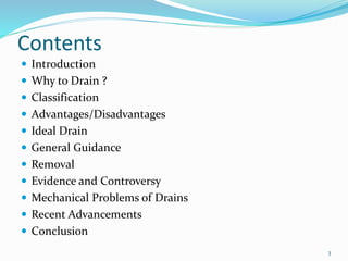 Surgical drains & its recent advancements | PPT