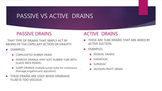 Surgical drains | PPTX | First Aid | Injuries