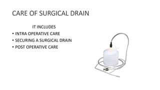 Surgicaldrainsand their types | PPTX
