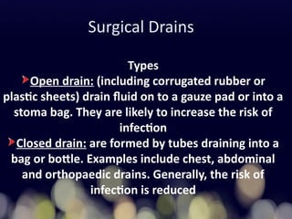 Presentation on Surgical Drains ppt.pptx. | PPT