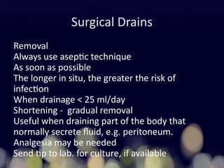 Presentation on Surgical Drains ppt.pptx. | PPT